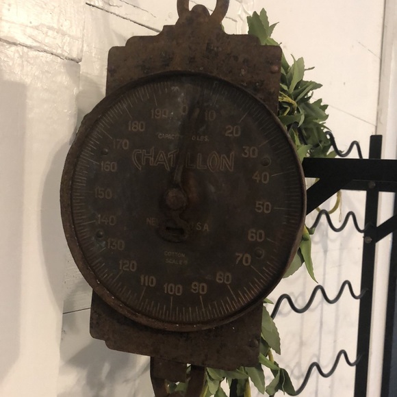 Chatillon | Wall Decor | Antique Rustic Chatillon Hanging Cotton Scale ...